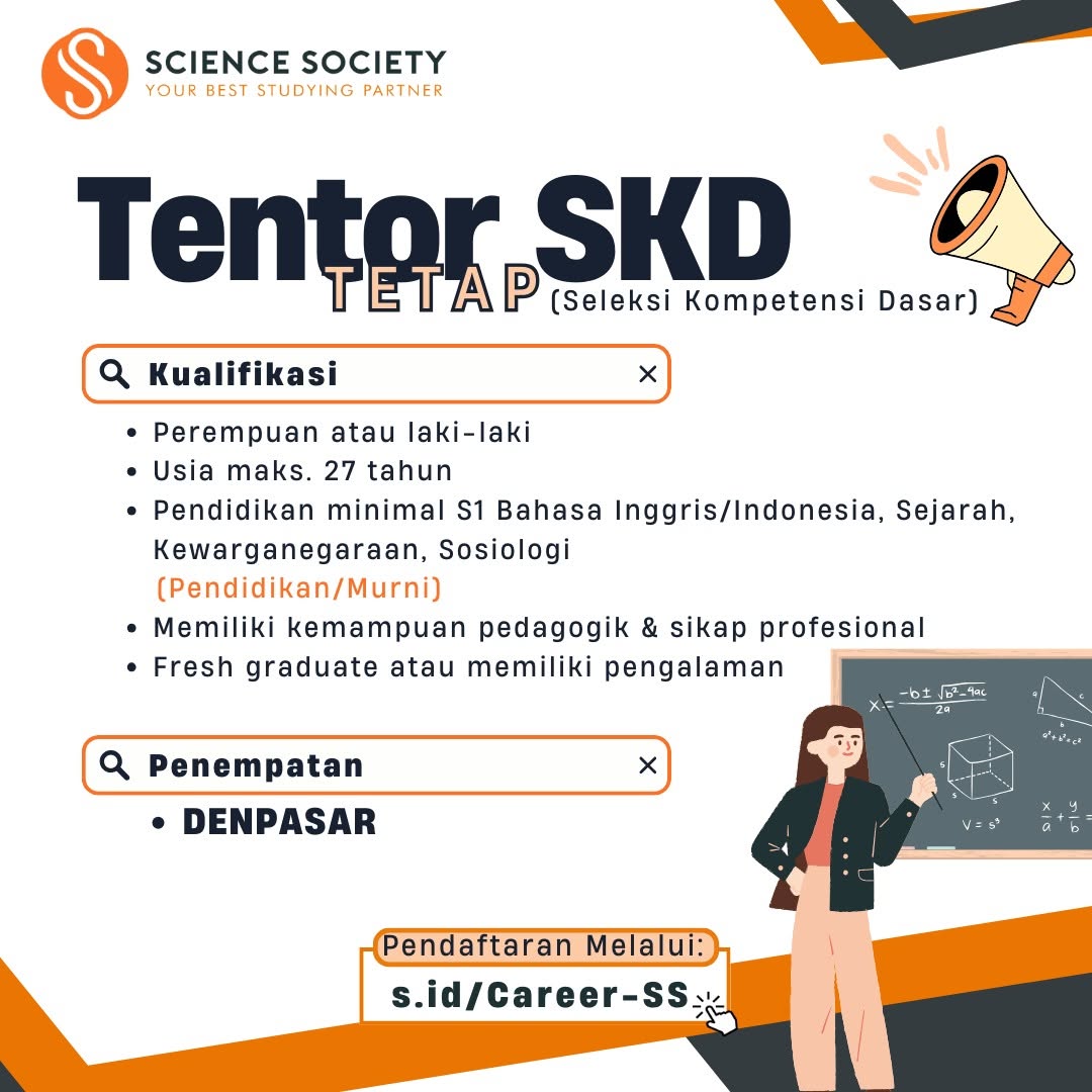 Lowongan Kerja Sebagai Tentor Tetap TPA dan SKD, Tentor Freelance TPA ...