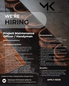 Lowongan Kerja Sebagai Project Maintenance Officer /Handyman untuk MK ...